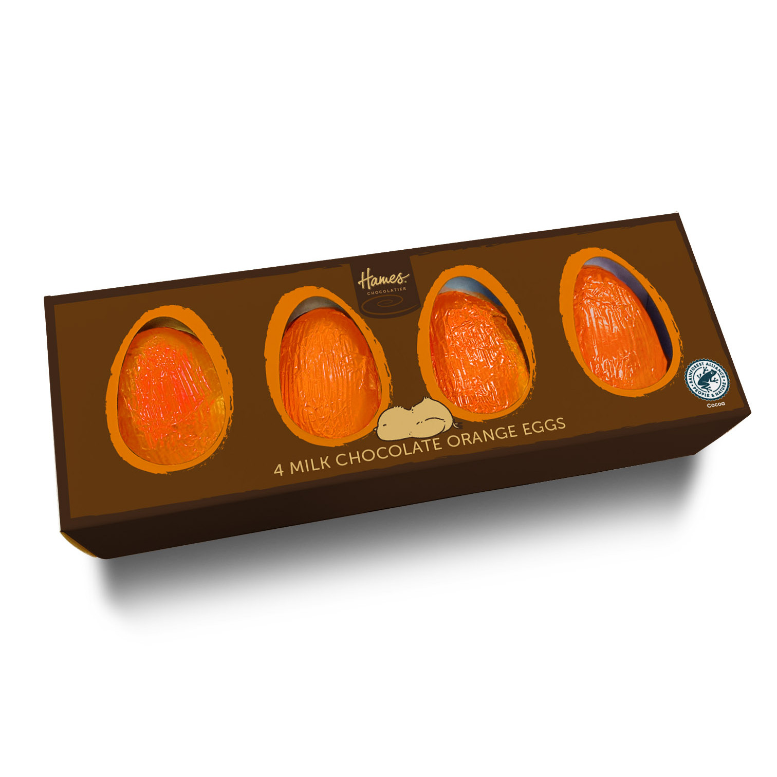 www.HamesChocolates.co.uk - Hames – 4 Hollow Milk Chocolate Orange Eggs ...