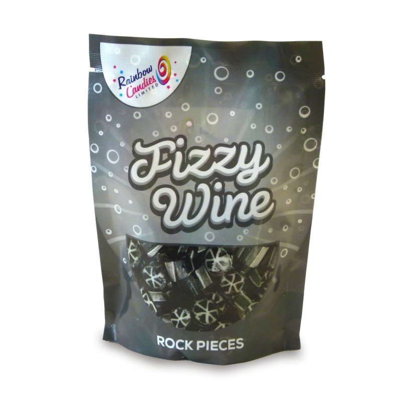 www.HamesChocolates.co.uk - Rock Pouch - Fizzy Wine 150g x Outer of 9