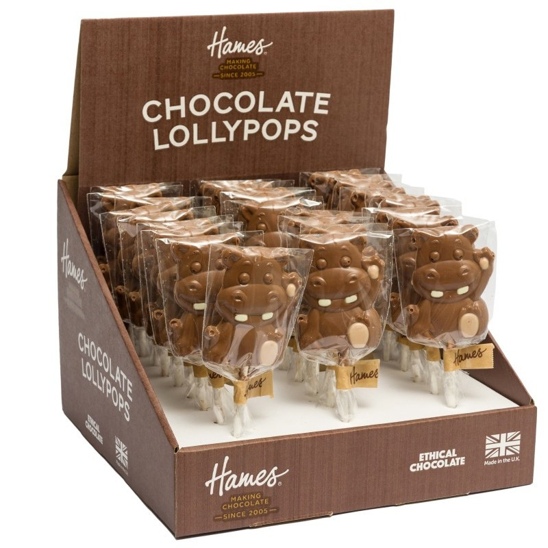 www.HamesChocolates.co.uk - Hames - Milk Chocolate Happy Hippo Lollipop ...
