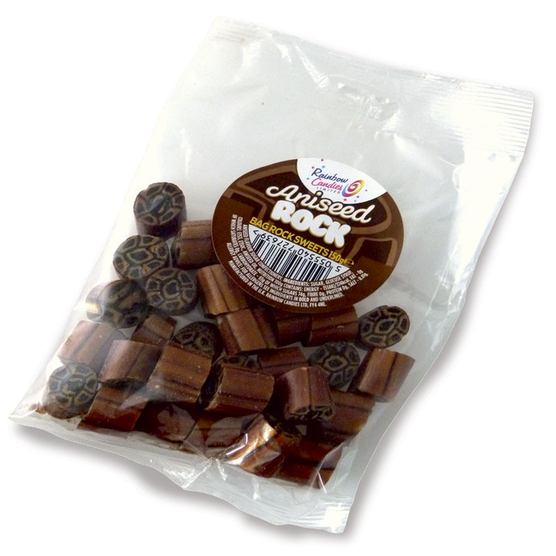 www.HamesChocolates.co.uk - Rock Sweets - Aniseed 150g x Outer of 18