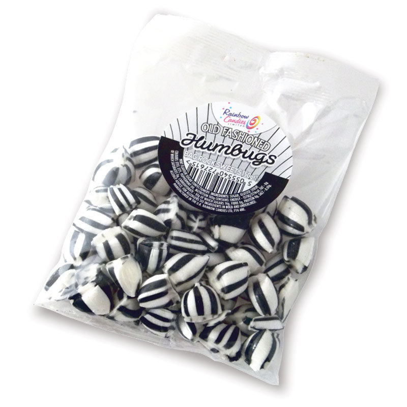www.HamesChocolates.co.uk - Rock Sweets - Black & White Humbugs 150g x ...