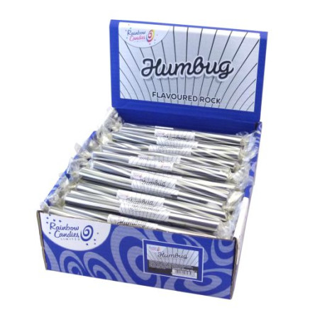 www.HamesChocolates.co.uk - Novelty Flavoured Rock Bar - Humbug 100 Bars